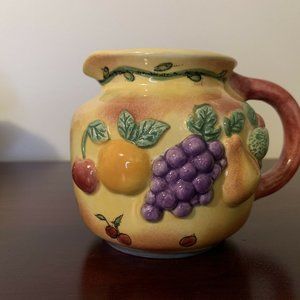 Sango | Kitchen | Sango Sangria Pitcherjug Fruit Pattern Rare Glaz ...